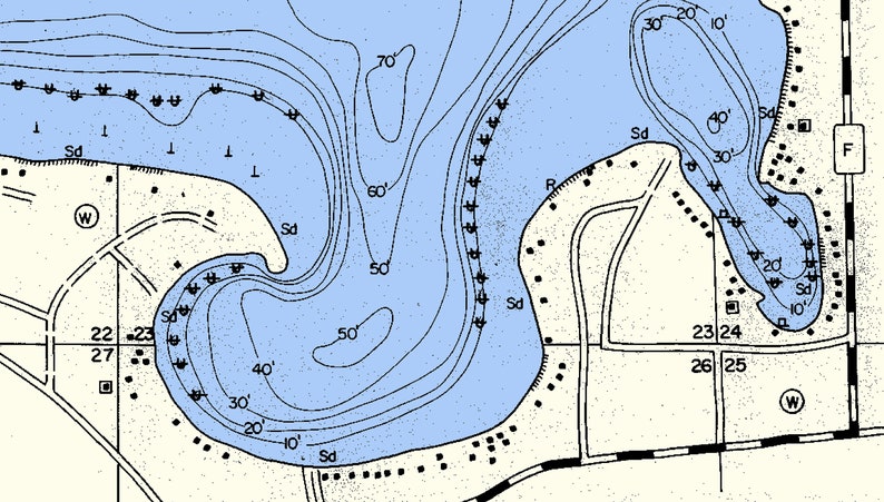 1971 Map of Fence Lake Vilas County Wisconsin - Etsy