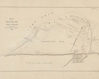 1908: Presque Isle Bay, Lake Erie, Pennsylvania, Cascade, the Head ...