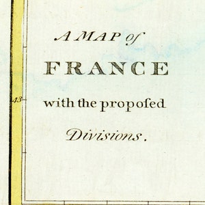 1793 Map of France - Etsy