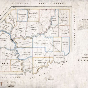 1817 Map of Venango County Pennsylvania Oil Creek - Etsy