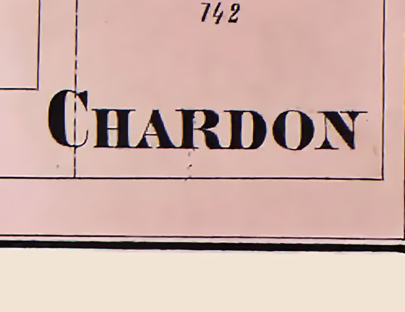 1857 Town Map of Chardon Geauga County Ohio - Etsy