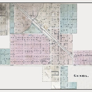 1874 Map of Genoa Ottawa County Ohio - Etsy