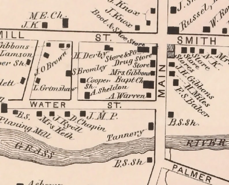1865 Town Map of Russell Saint Lawrence County New York - Etsy