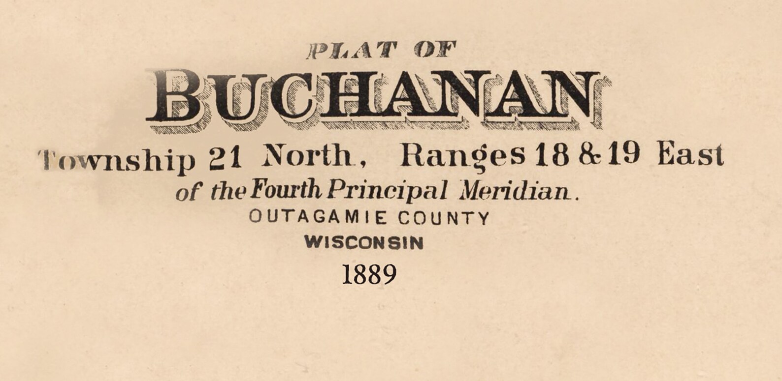 1889 Map of Buchanan Township Outagamie County Wisconsin - Etsy