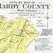 1925 Map of Hardy County West Virginia - Etsy