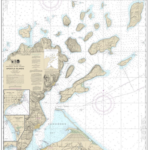 Nautical Map of Apostle Islands - Etsy