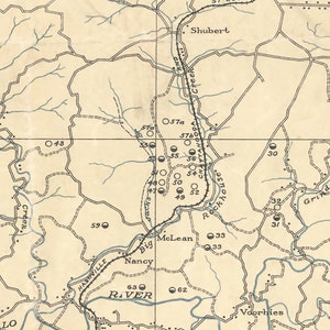 1915 Map of Lewis County Tennessee - Etsy