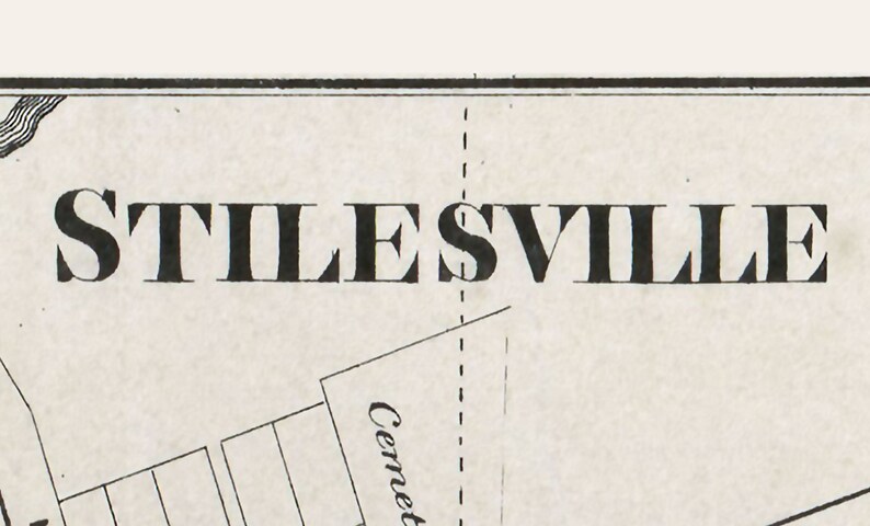 1866 Map of Stilesville Hendricks County Indiana - Etsy