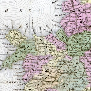 1844 Map of England - Etsy