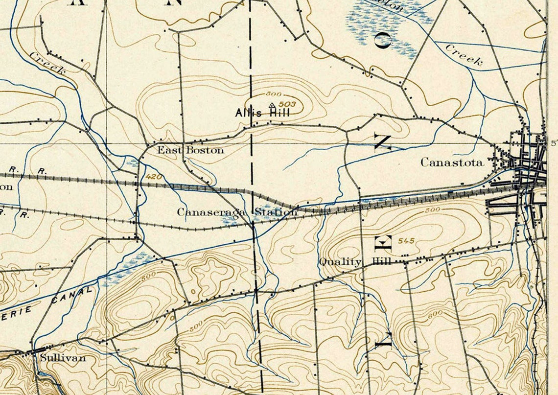 1898 Topo Map of Chittenango New York Quadrangle | Etsy