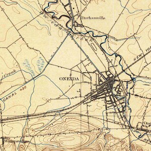 1895 Map of Oneida Lake New York - Etsy