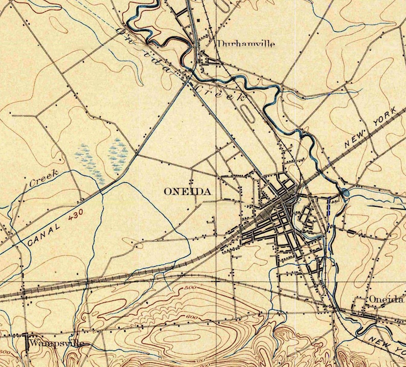 1895 Map of Oneida Lake New York - Etsy