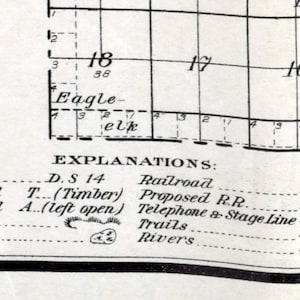 1910 Farm Line Map of Bennett County South Dakota - Etsy