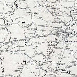 1858 Map of Franklin County Pa From Actual Surveys - Etsy