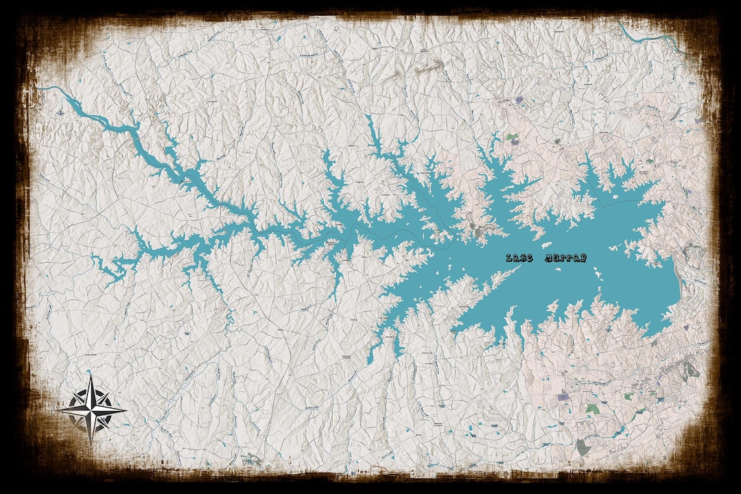 2025 Map of Lake Murray South Carolina - Etsy