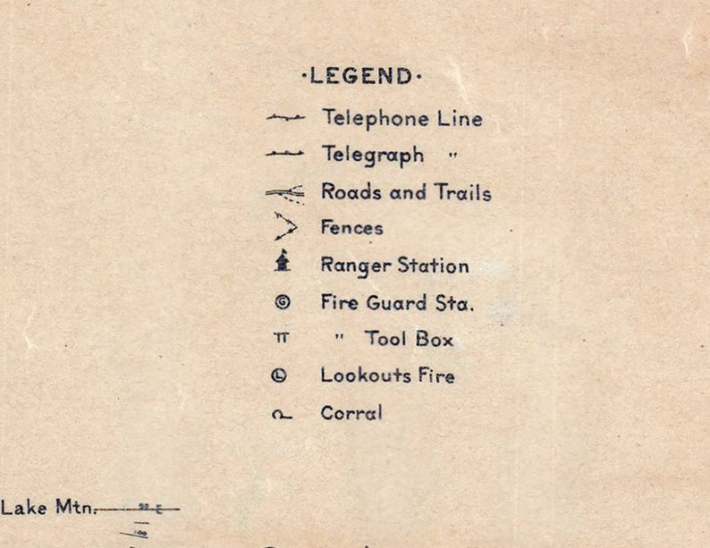 1915 Map of Fort Apache Indian Reservation Arizona - Etsy