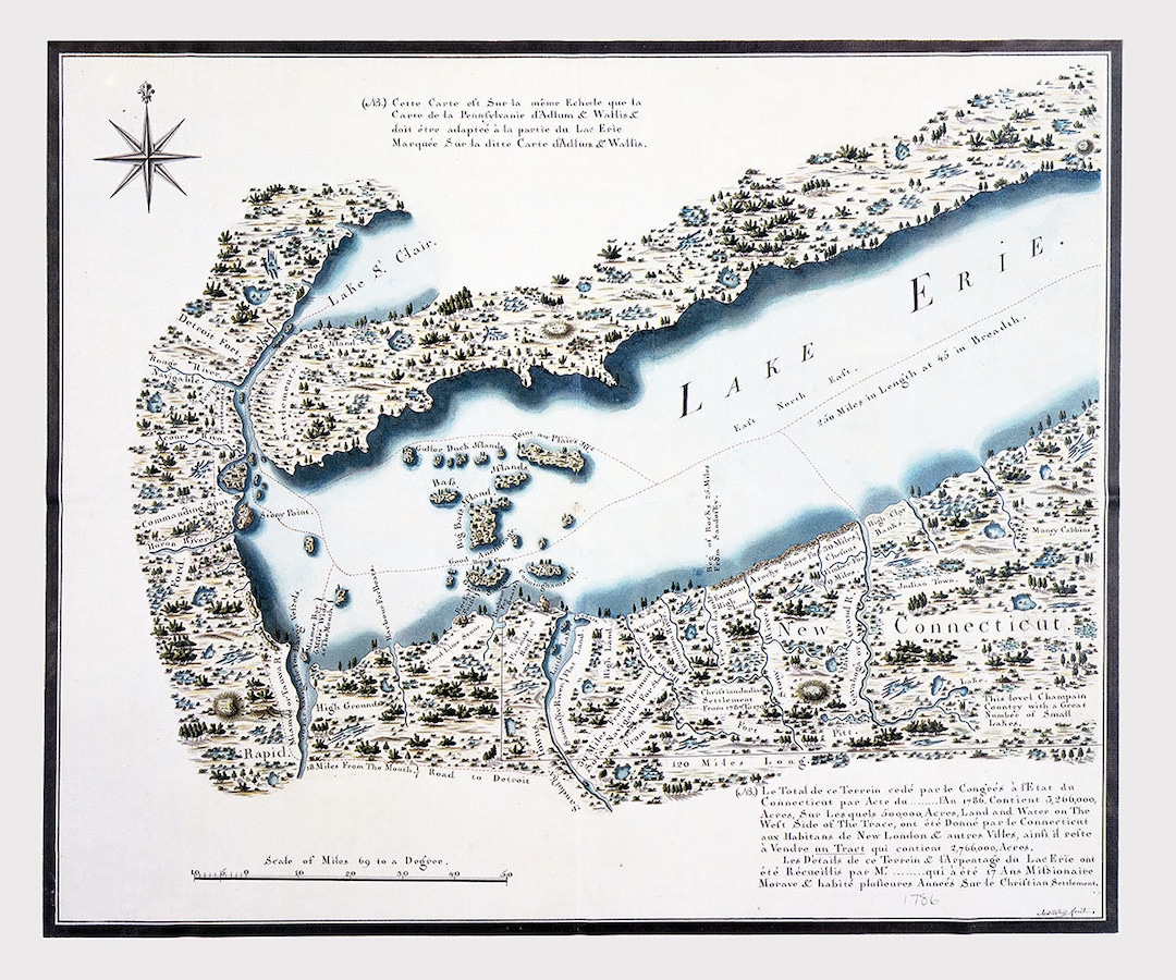 1786 Map of Lake Erie - Etsy