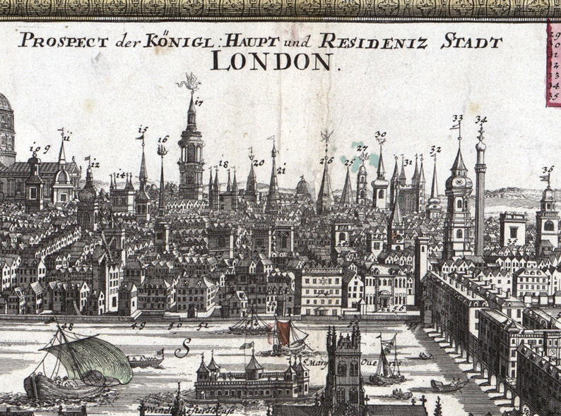1740 Map of London England | Etsy 1740 Map of London England | Etsy
