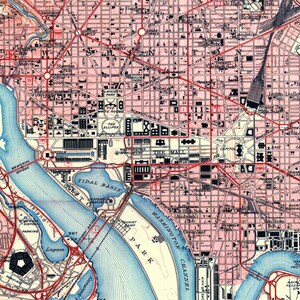 1951 Map of Washington DC - Etsy UK