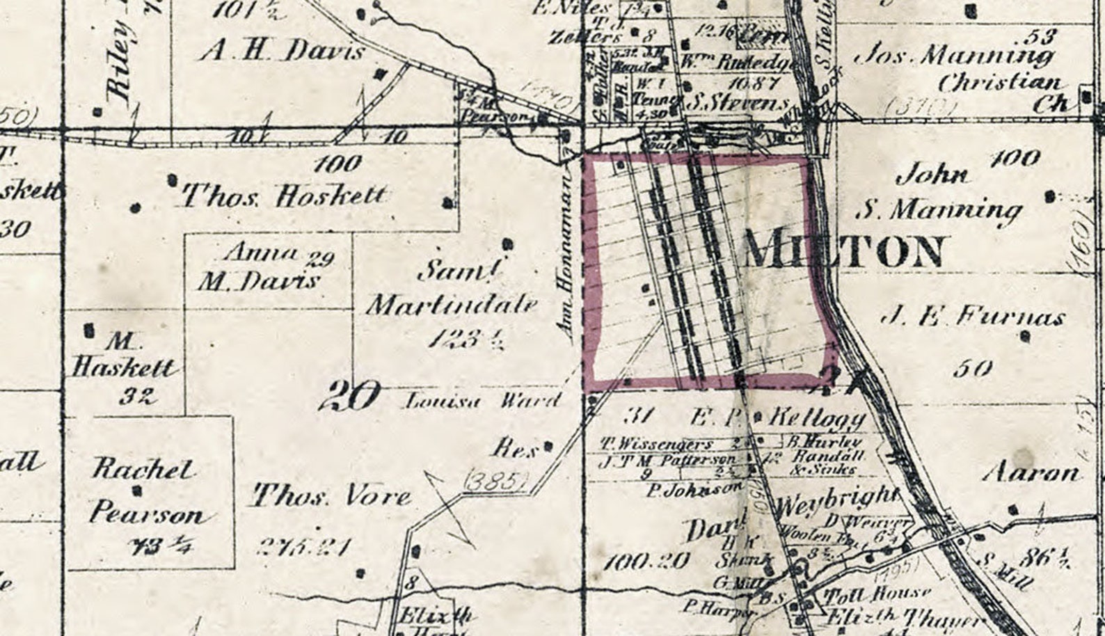 1871 Map of Union Township Miami County Ohio - Etsy