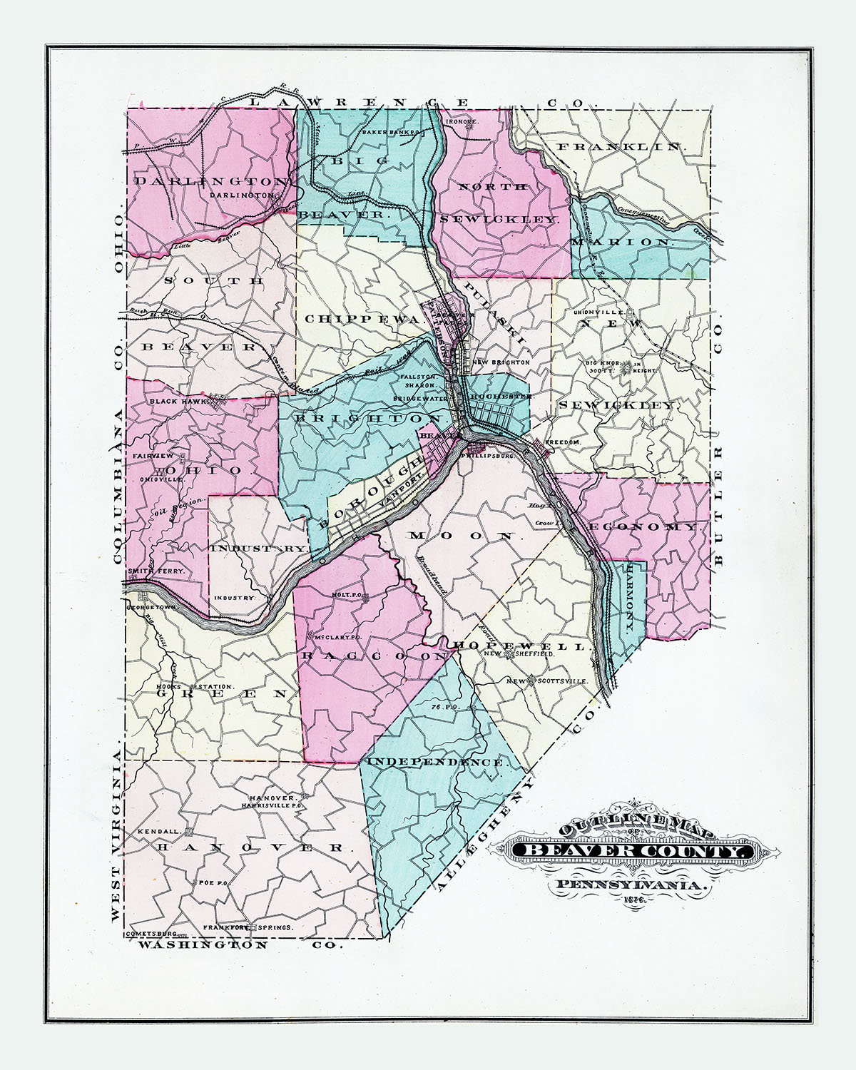 Beaver County Pa Township Map