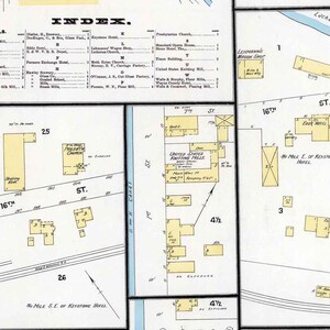 1897 Town Map of Hawley Wayne County Pennsylvania - Etsy