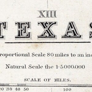 1865 Map of Texas - Etsy