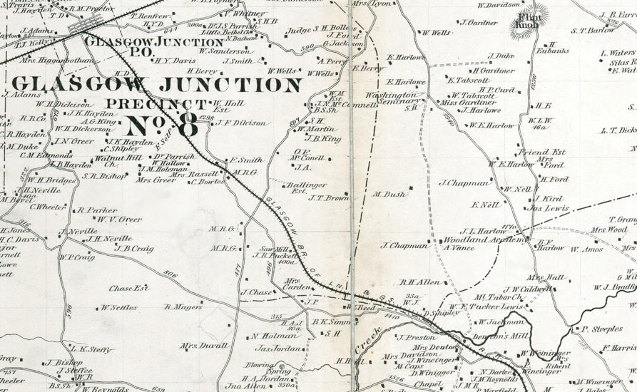 1879 Map of Barren County Kentucky Glasgow - Etsy