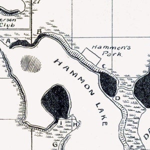 1900 Map of Barbee Chain of Lakes Kosciusko County Indiana - Etsy