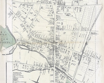 Lowville Village 1857 Old Town Map With Homeowner Names New York ...