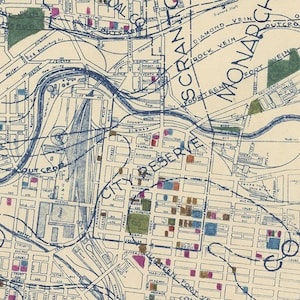 1936 Scranton Pennsylvania Coal Mine Map - Etsy