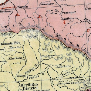 1856 Map of Austrian Empire - Etsy