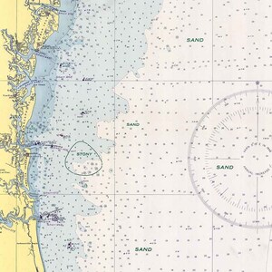 1943 Nautical Map of Ship Wrecks Charleston Light to Cape Canaveral - Etsy