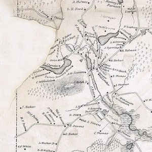 1838 Map of Marshfield Massachusetts - Etsy