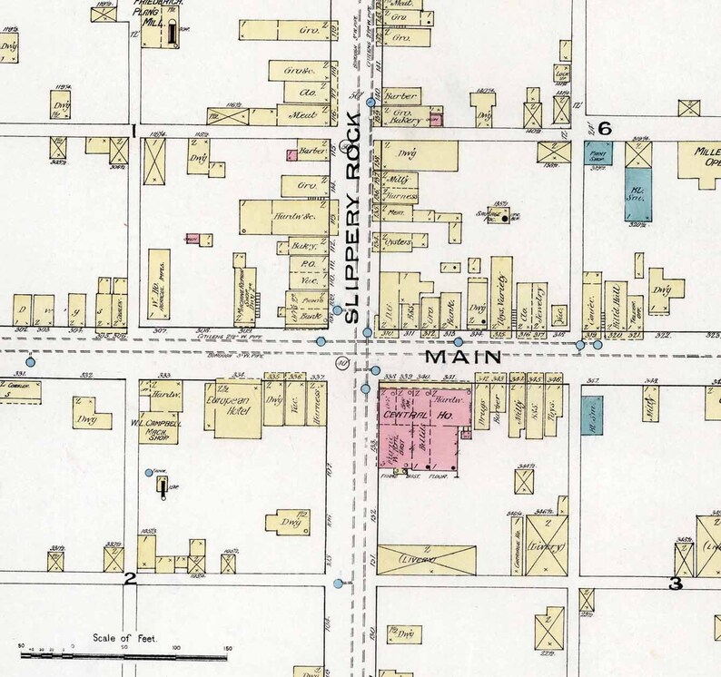 1886 Town Map of Millerstown Butler County Pennsylvania - Etsy
