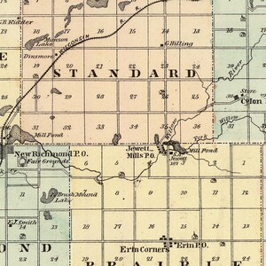 1878 Map of St Croix County Wisconsin - Etsy