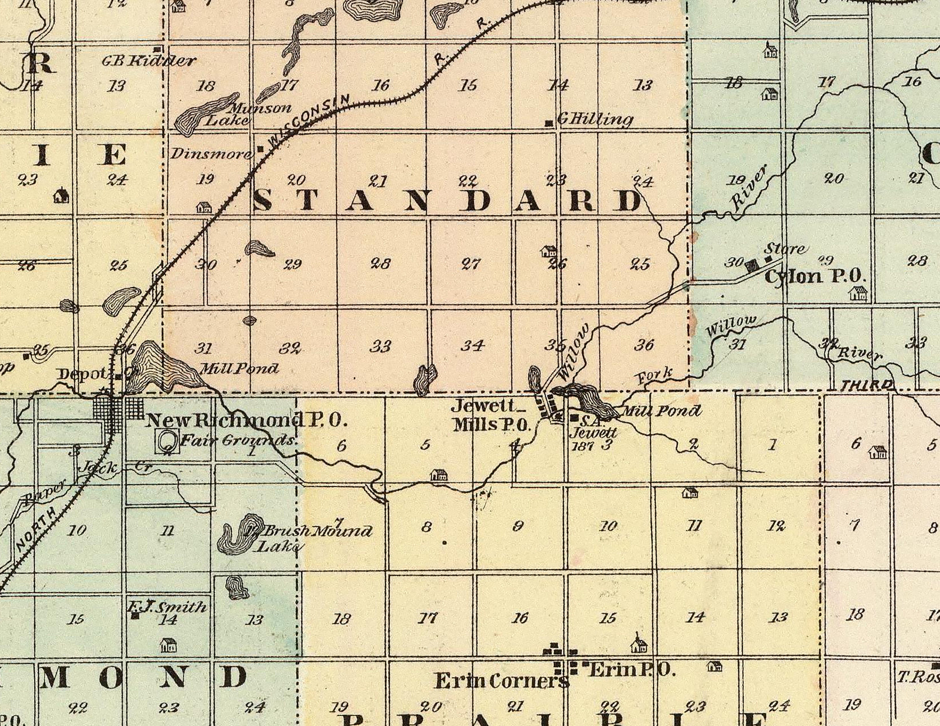 1878 Map of St Croix County Wisconsin - Etsy