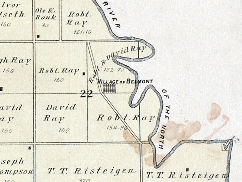 1892 Map of Traill County North Dakota - Etsy