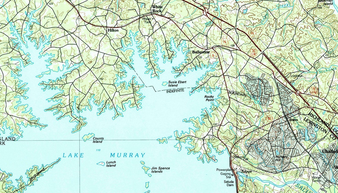 1986 Topo Map of Newberry South Carolina Quadrangle - Etsy
