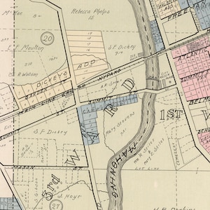 1899 Map of Warren Trumbull County Ohio - Etsy