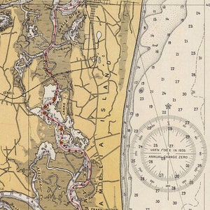 1936 Map of Amelia Island Florida - Etsy
