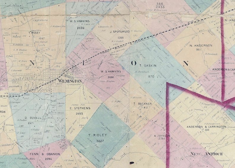 1859 Farm Line Map of Clinton County Ohio - Etsy