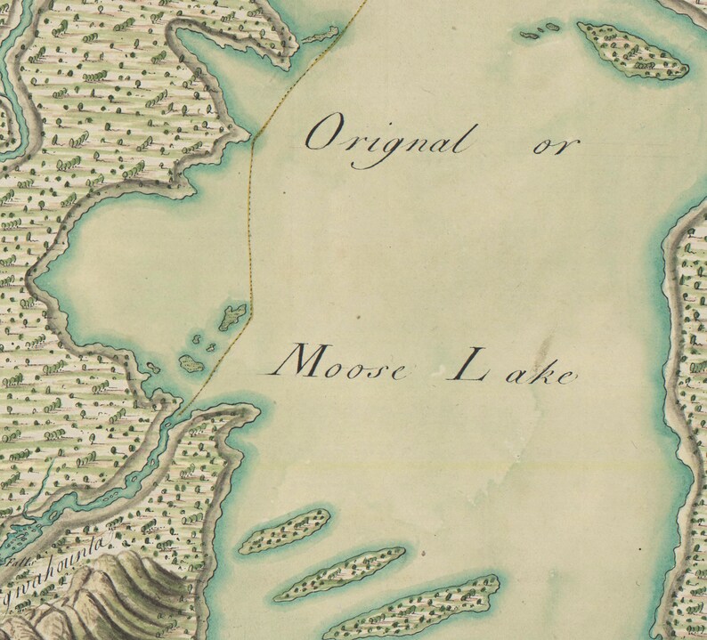 1761 Map of Moosehead Lake Maine - Etsy