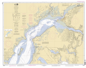 Cook Inlet Map - Etsy