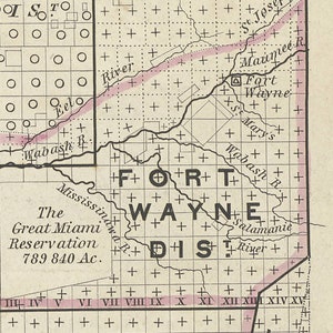 1840 Map of Indiana - Etsy