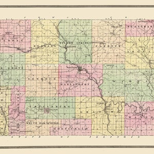 1878 Map of Lafayette County Wisconsin - Etsy