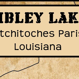 2024 Map of Sibley Lake Natchitoches Parish Louisiana - Etsy
