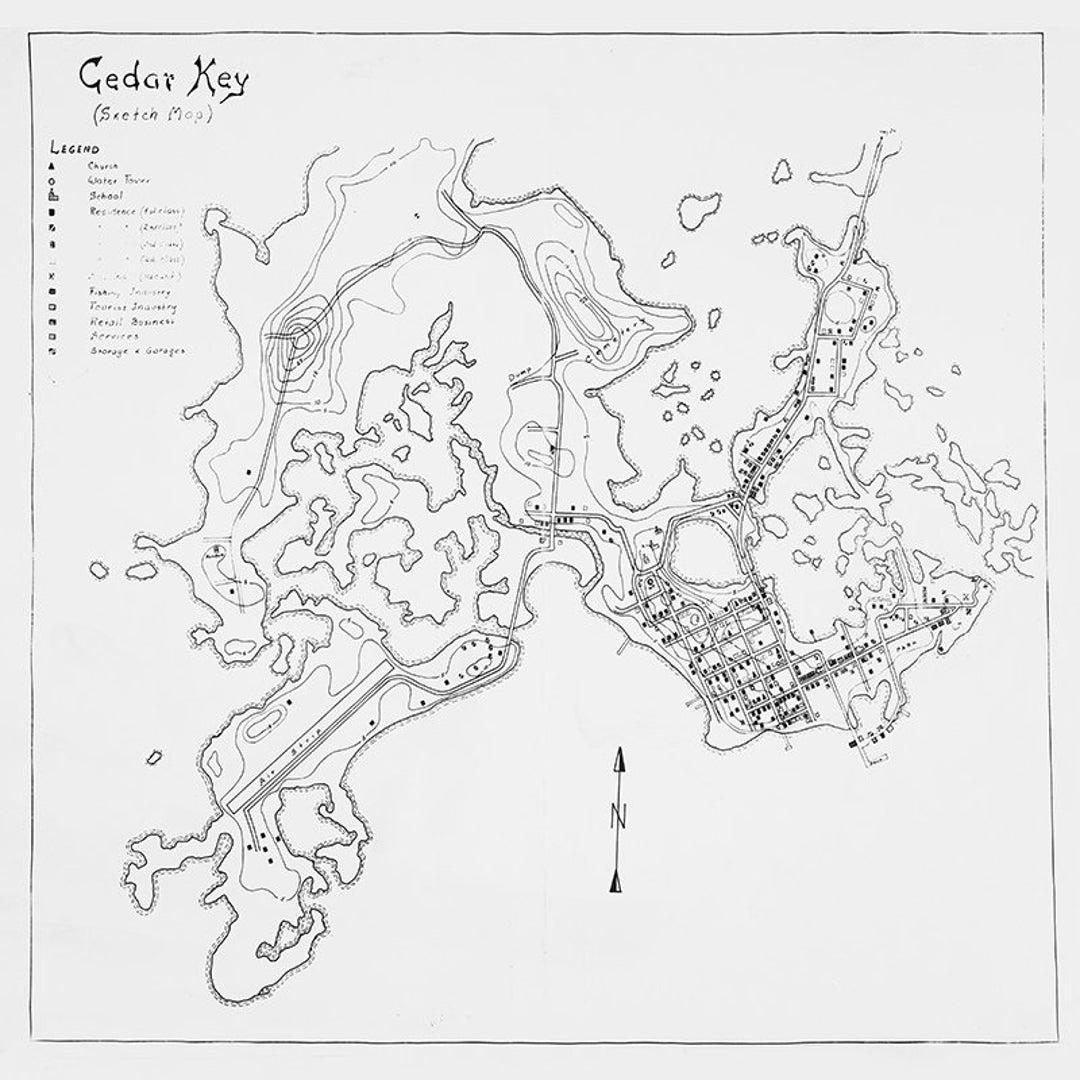 1900 Map of Cedar Key Florida - Etsy