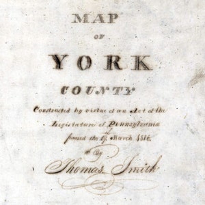 1816 Map of York County Pennsylvania - Etsy