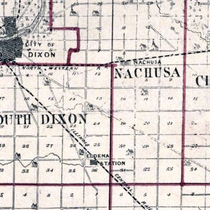 1874 Map of Lee County Illinois - Etsy